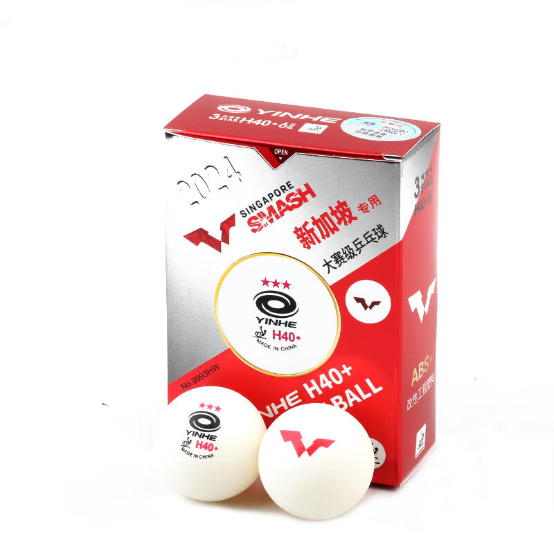 Yinhe H40+ Seamed Singapore Smash WTT 3 Star White 6PC Table Tennis Ba – SP x SPORT