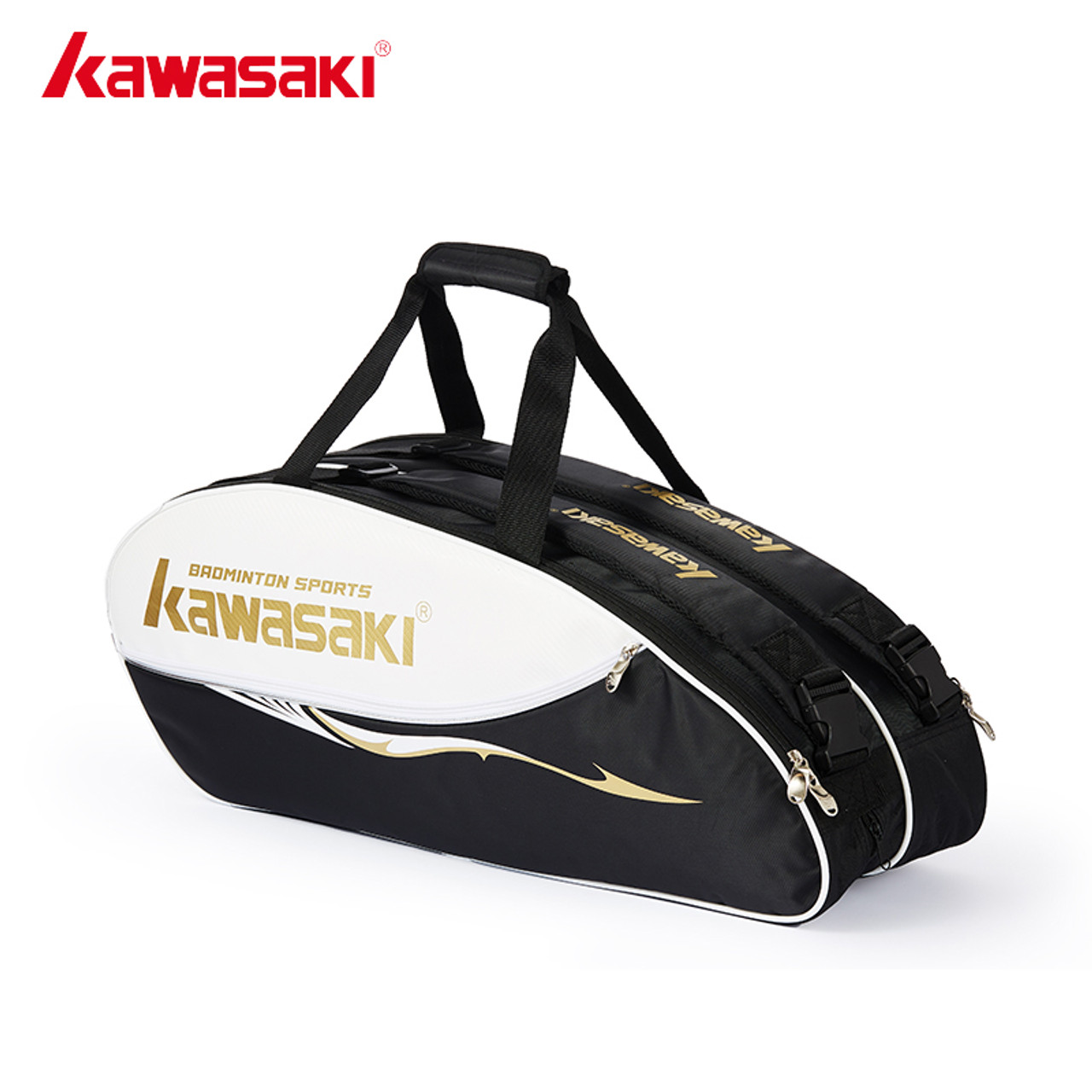 Kawasaki Badminton Bag (6 racquet) K1G00-A8608-1 (Black/Gold) – SP x SPORT