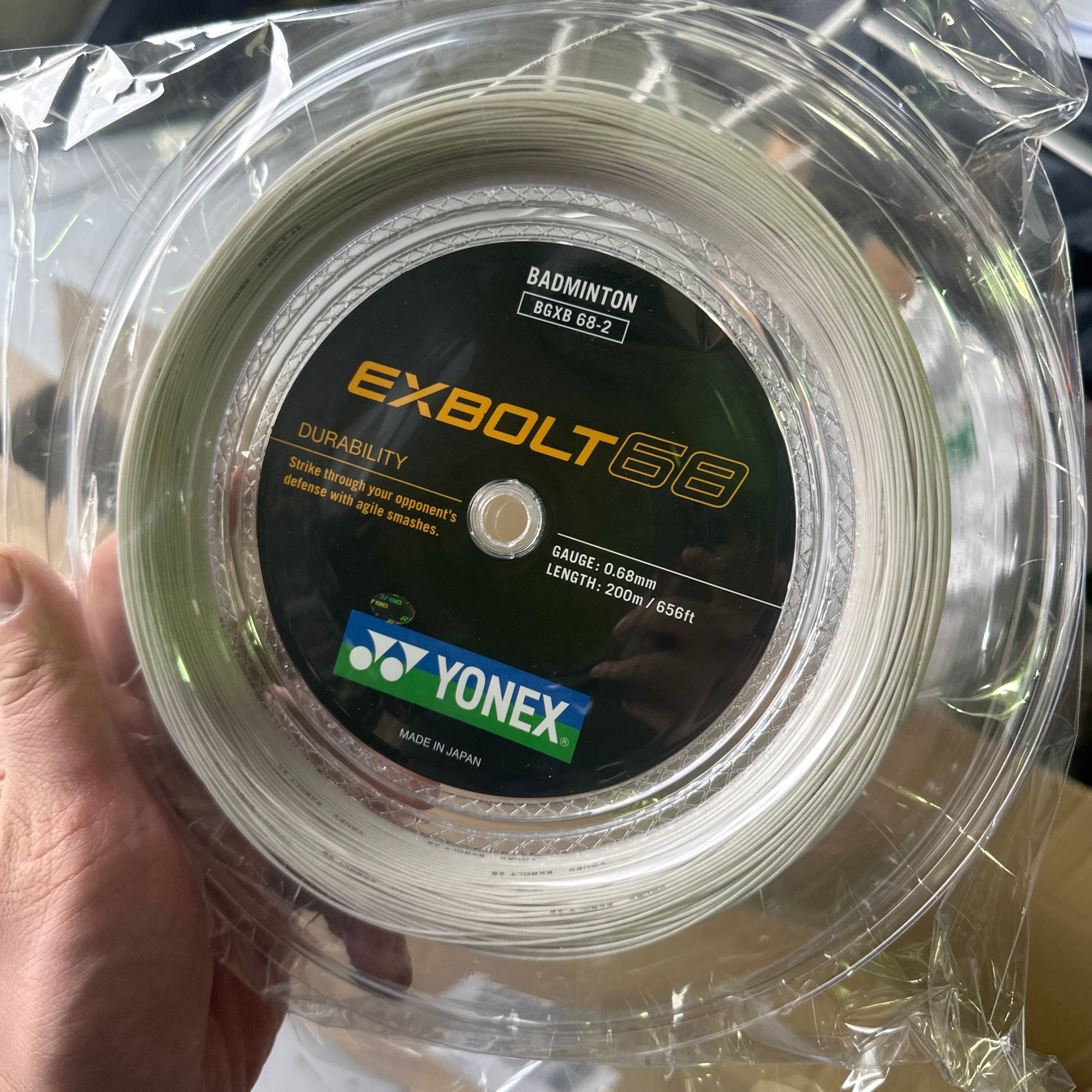 YONEX EXBOLT 68 Badminton String (200m Coil) EX68 – SP x SPORT
