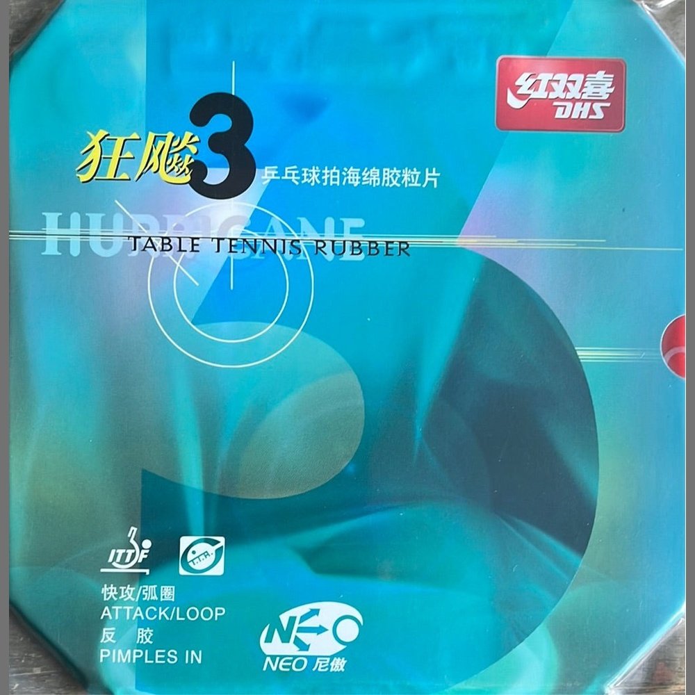 DHS Hurricane 3 Neo Table Tennis Rubber - RED | SP x SPORT