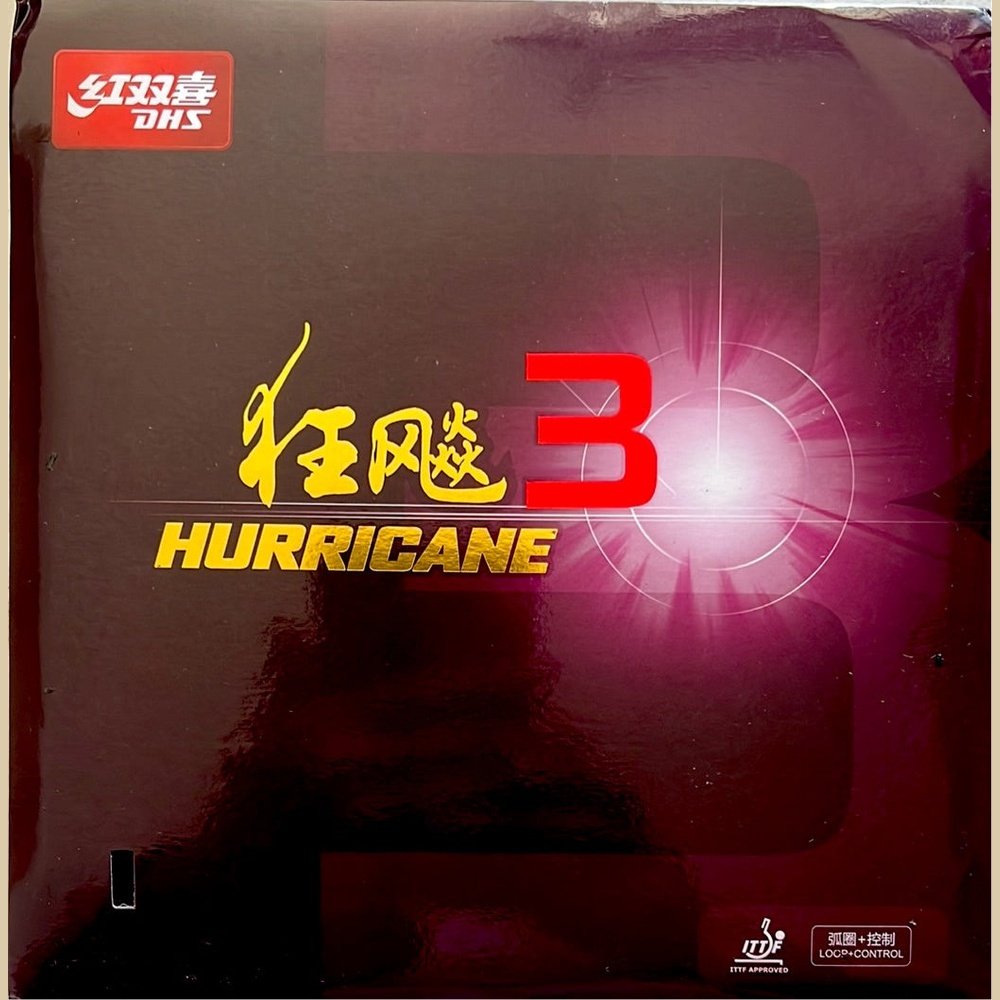 DHS Hurricane 3 Table Tennis Rubber - Red | SP x SPORT