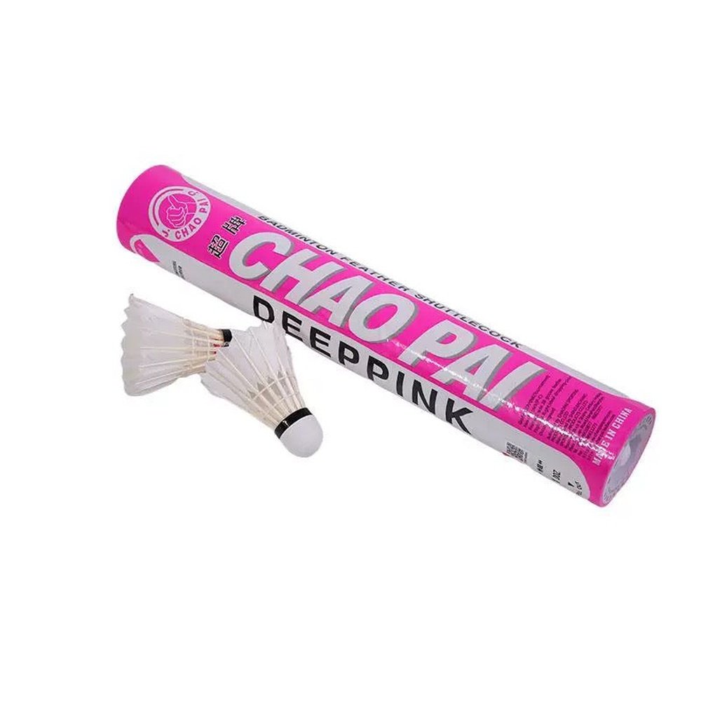 CHAOPAI 12 PCS Pink Chao Pai Goose Feather Badminton Shuttlecock – SP x ...