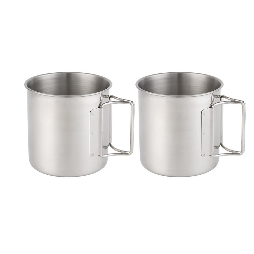 SPP 6 Pcs Stainless Steel Coffee Cup with Handle,200ml Coffee Drinking ...