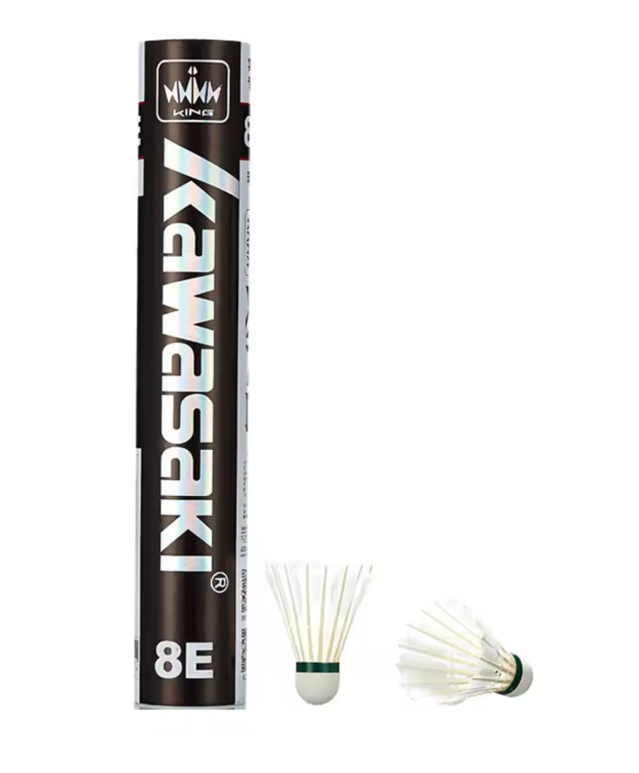 Kawasaki King 8E Goose Feather shuttlecock - Excellent Mid level shutt ...