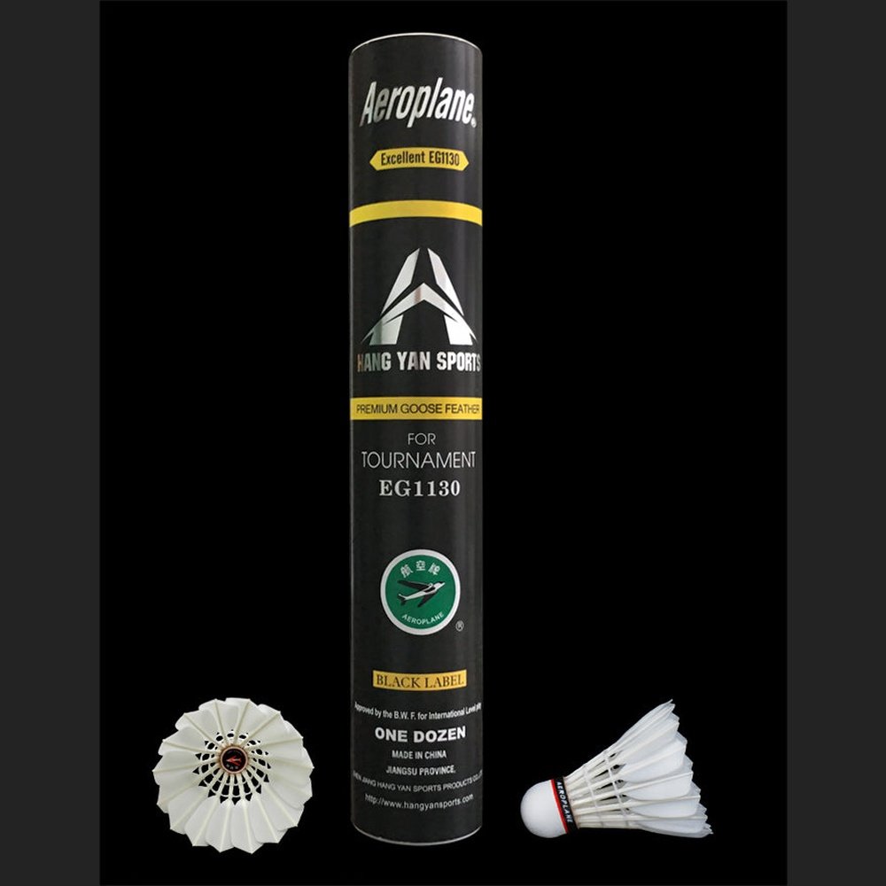 1 Dz Aeroplane Badminton shuttlecock EG1130, Black Label SPEED 51 -Free ...