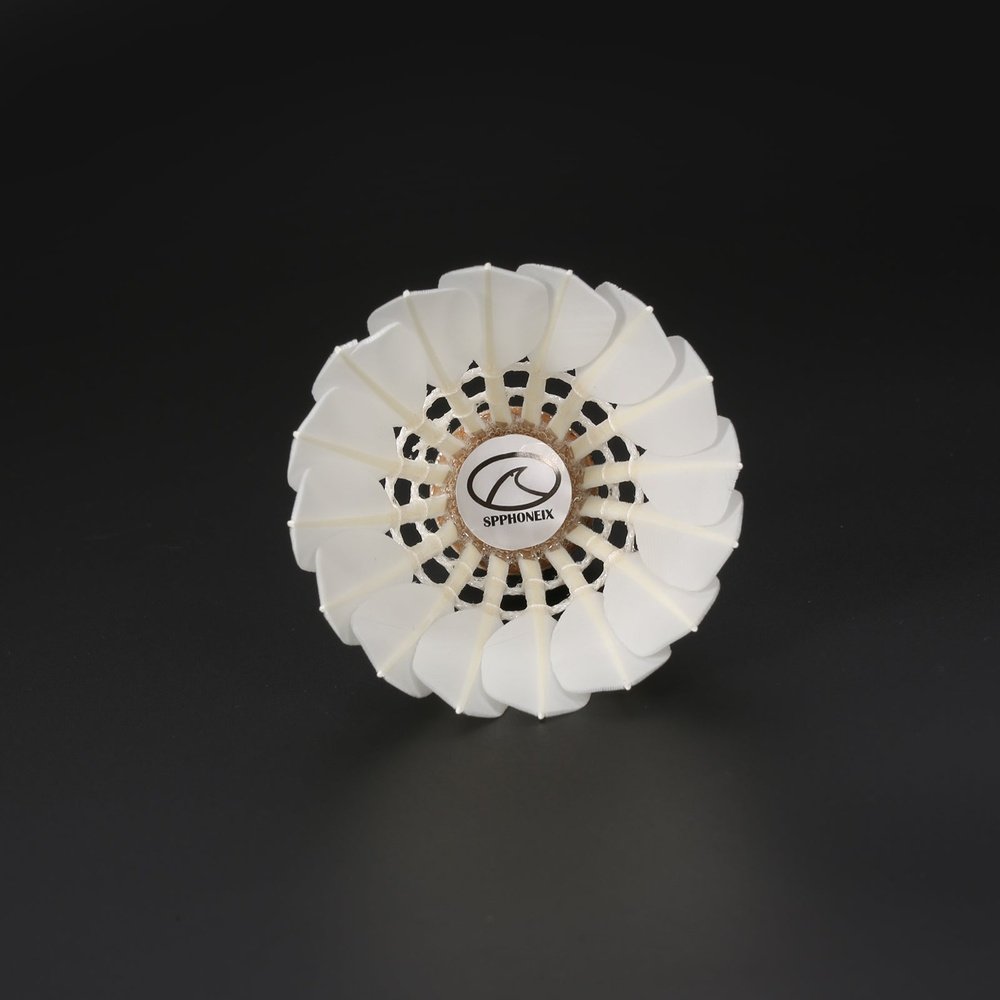 1DOZ/12PCS Badminton Top Gooes Feather Shuttlecocks SPPHONEIX BLACK ...